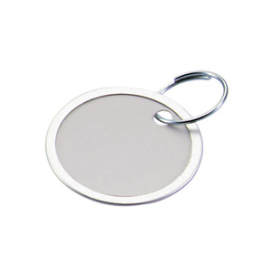 Metal Rim Paper Key Tag with Keyring - 1 1/4 Inch