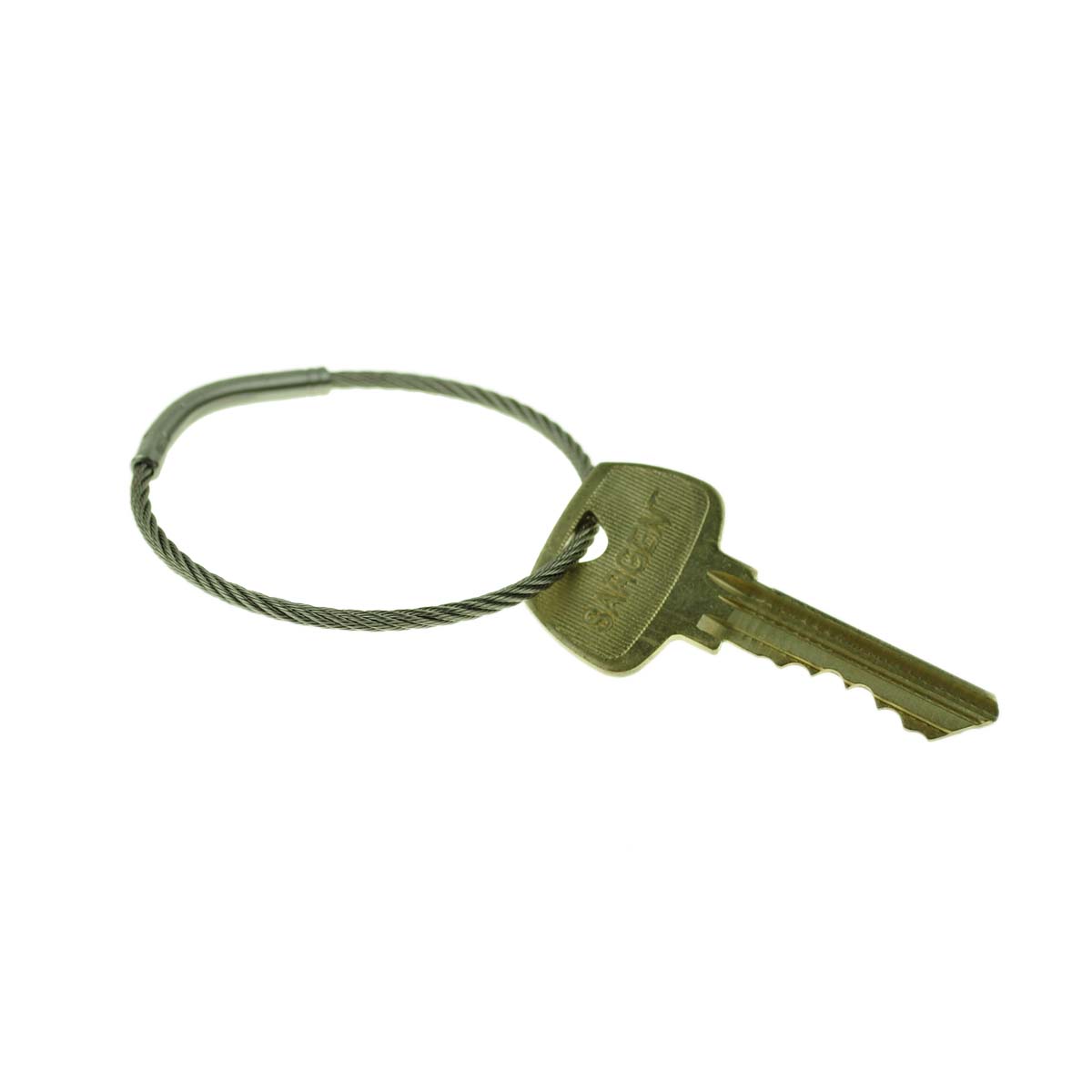 Flexible Stainless Steel Cable Tamper Proof Key Ring 2 Inch Diameter